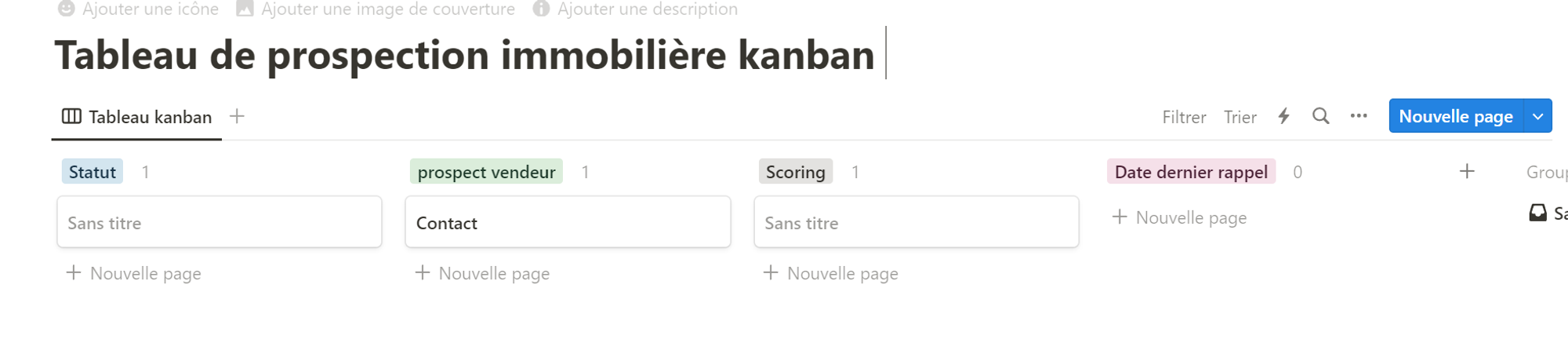 Le tableau de prospection immobilière - Maline Immobilier - Le Blog